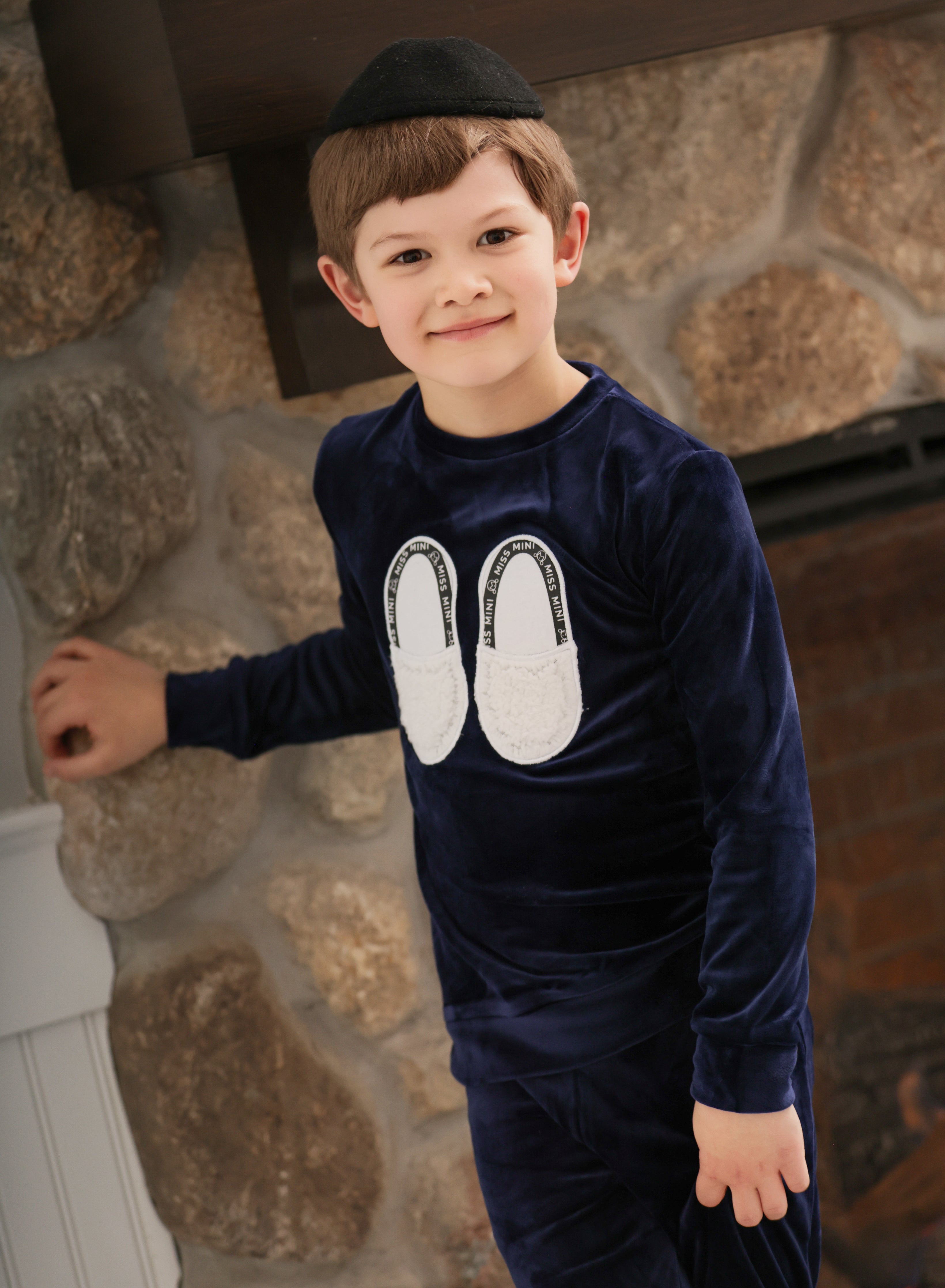 SLIPPER PAJAMA - BLUE – Miss Mini