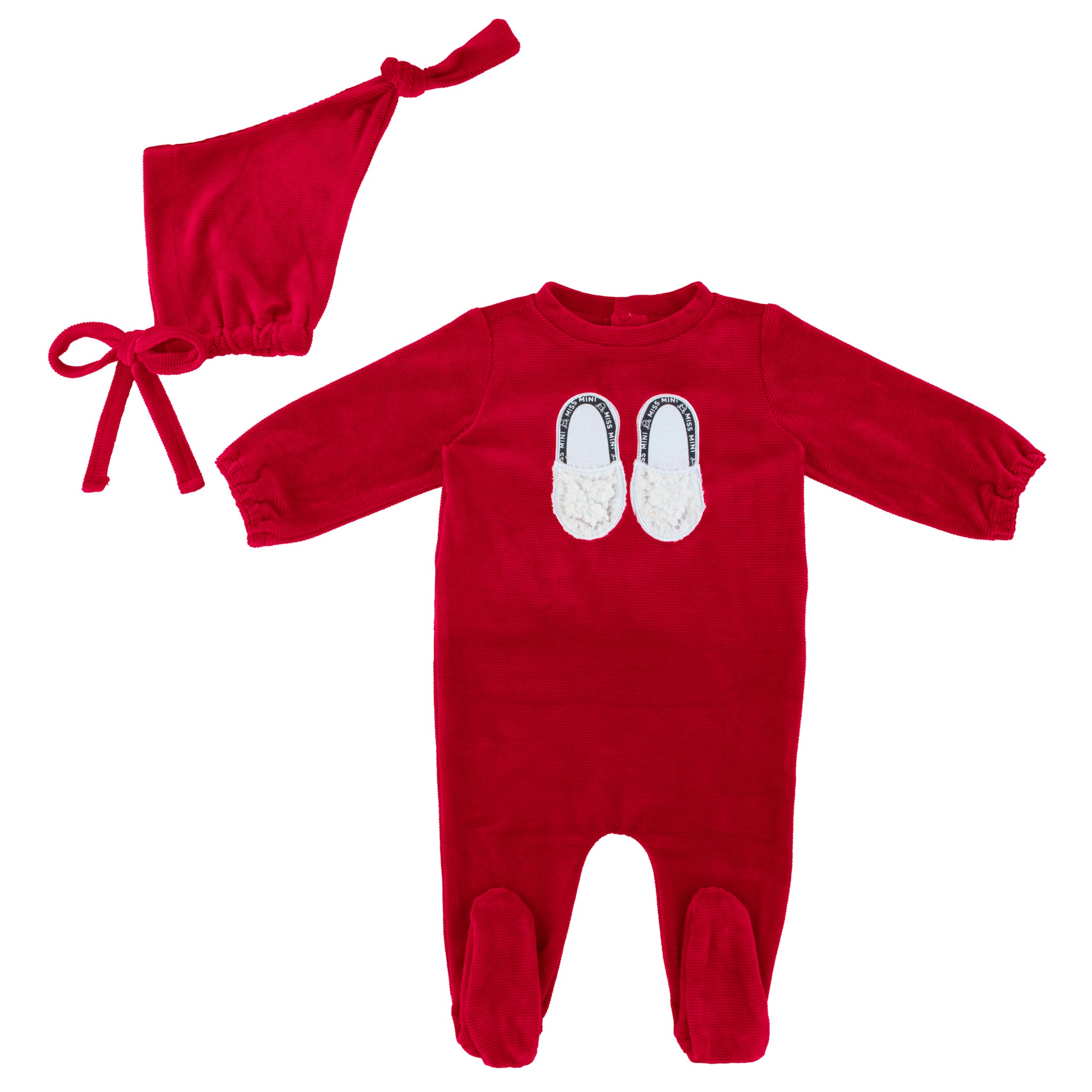 SLIPPER ROMPER - RED – Miss Mini