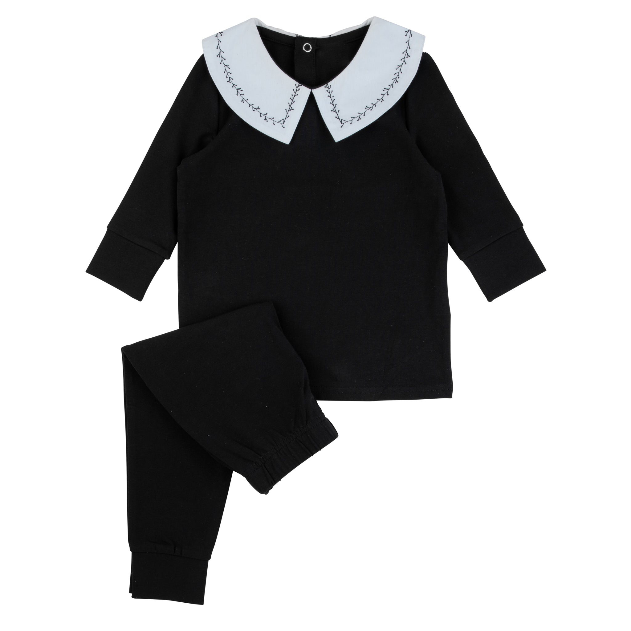 Embroidered Collar Pajamas – Miss Mini